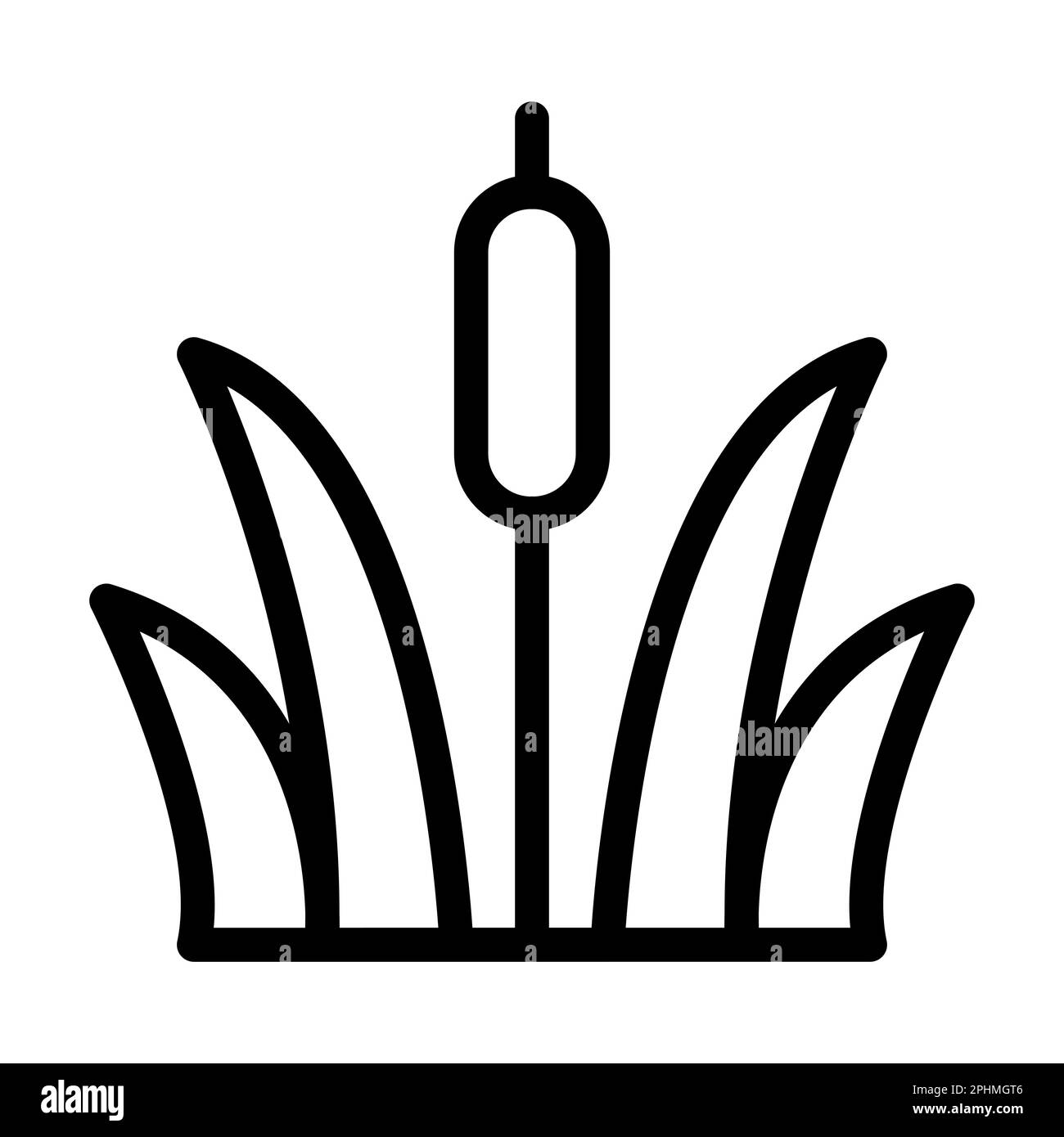 Reeds Vector Thick Line Icon For Personal And Commercial Use Stock Photo - Alamy