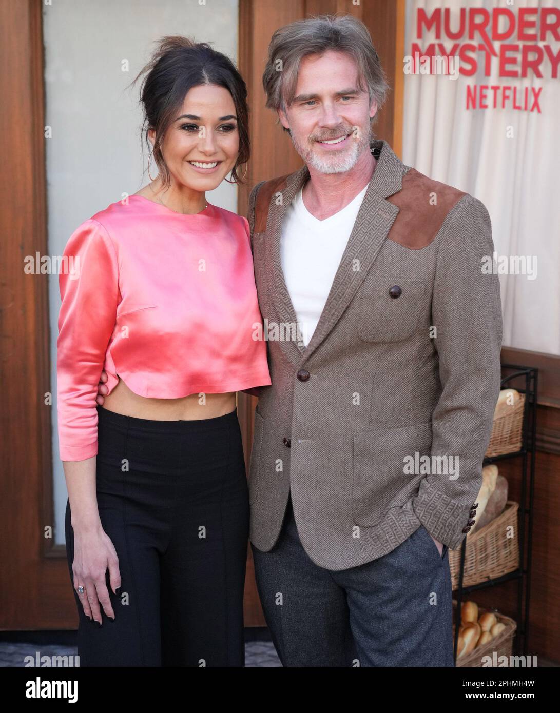 (L-R) Emmanuelle Chriqui and Sam Trammell at the Netflix's MURDER ...