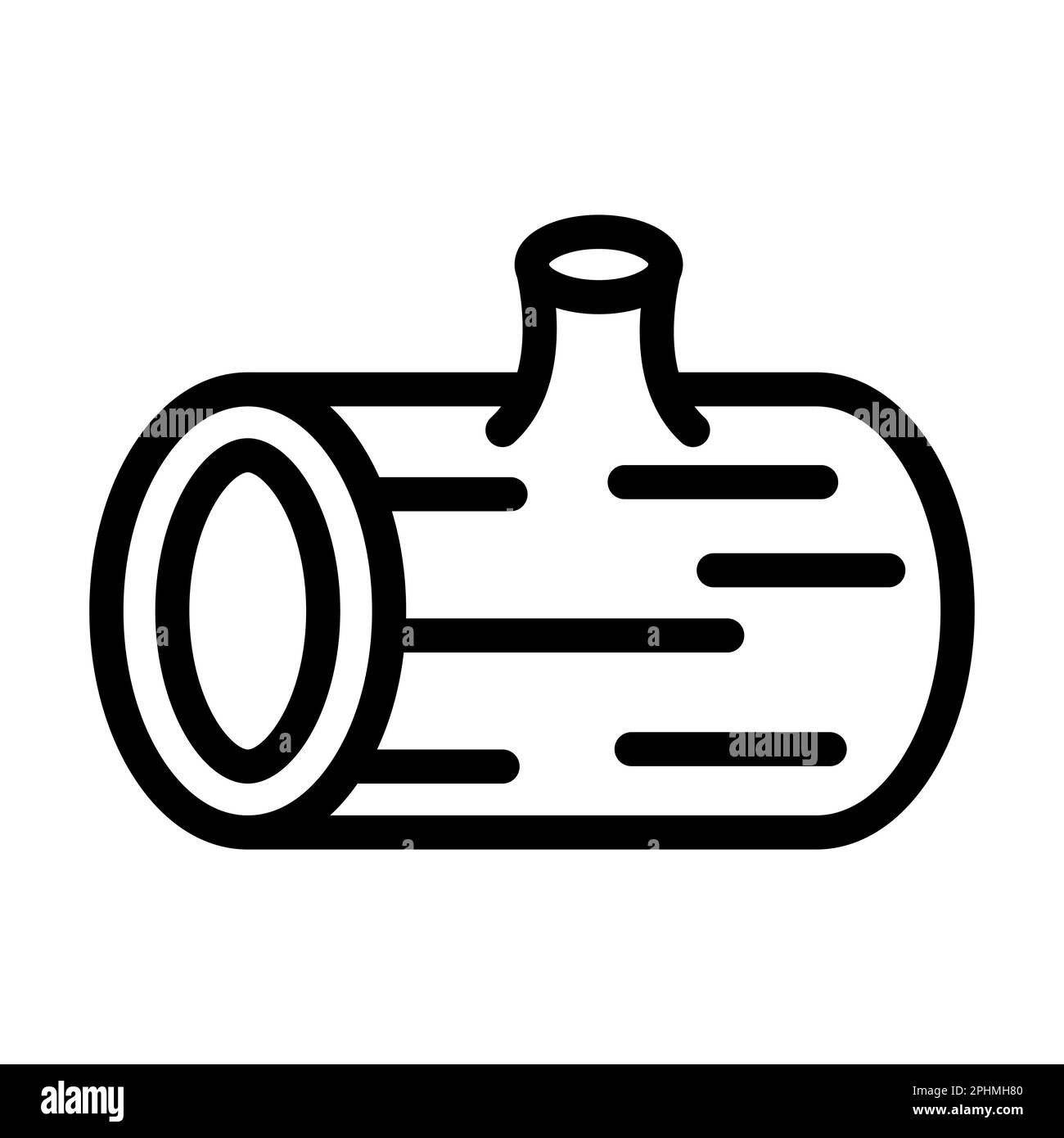 Wood Log Vector Thick Line Icon For Personal And Commercial Use Stock ...