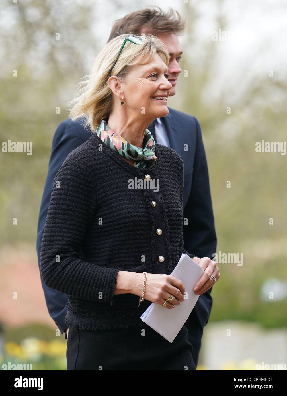 A mourner arrives for the funeral of former Speaker of the House of ...