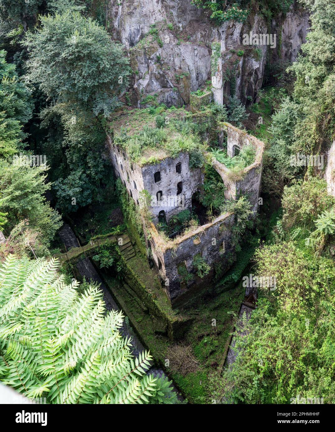 Vallone dei Mulini di Sorrento, Italy - showing the ruined mills Stock ...