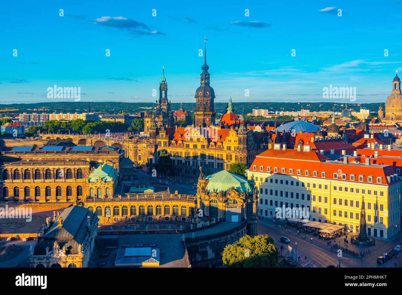 Dresden residenz castle aerial hi-res stock photography and images - Alamy