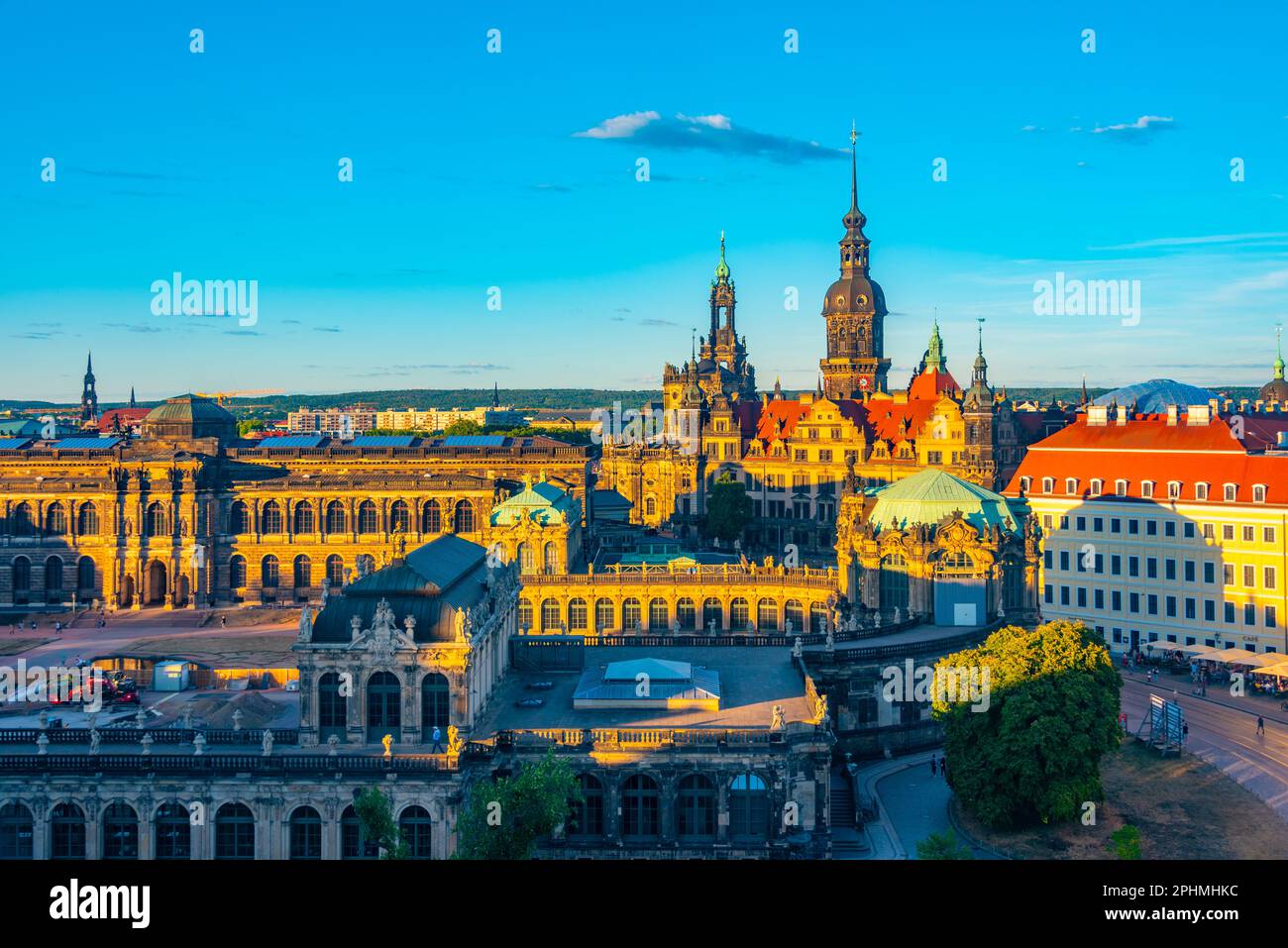 Dresden residenz castle aerial hi-res stock photography and images - Alamy