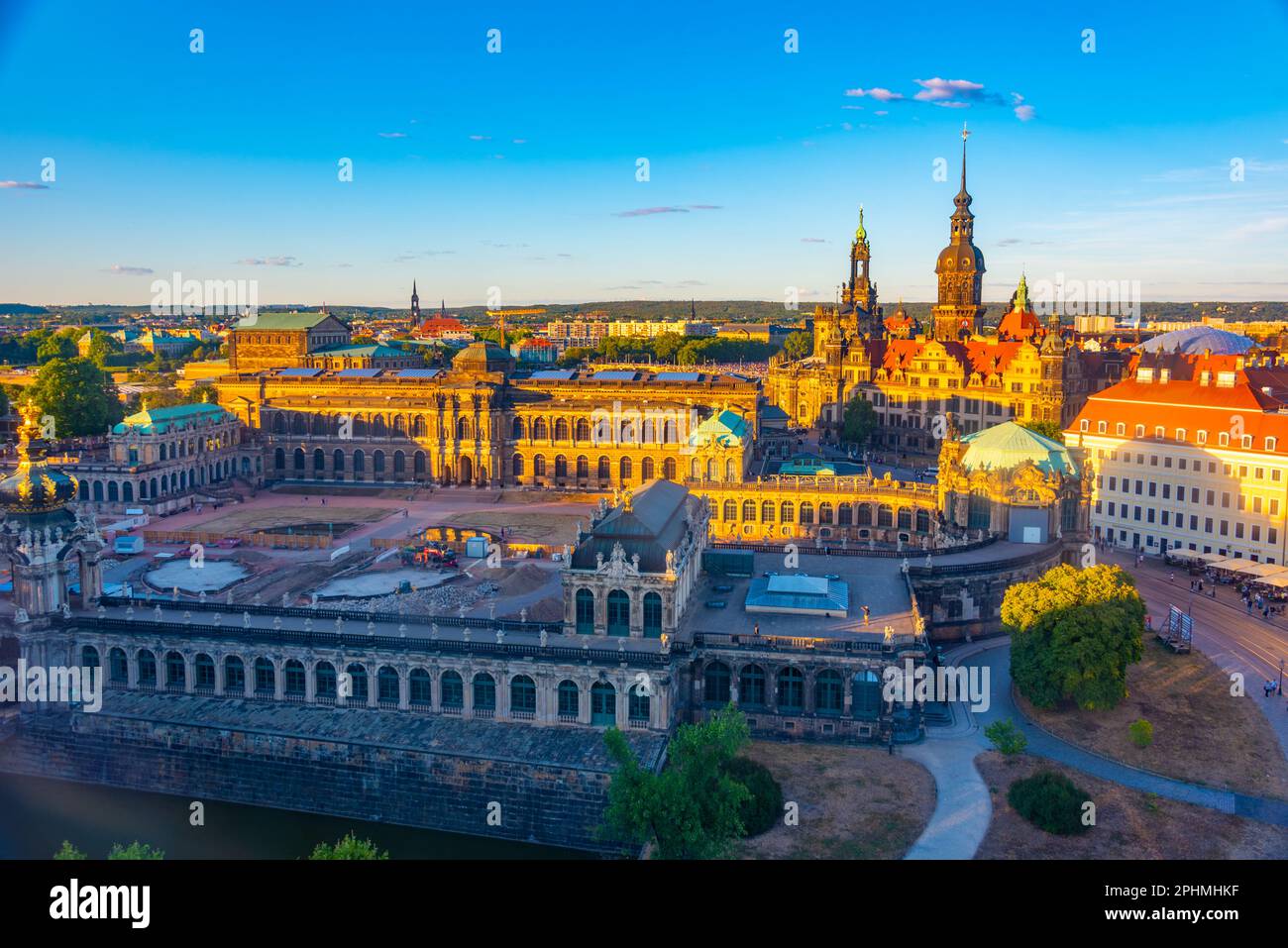 Dresden residenz castle aerial hi-res stock photography and images - Alamy