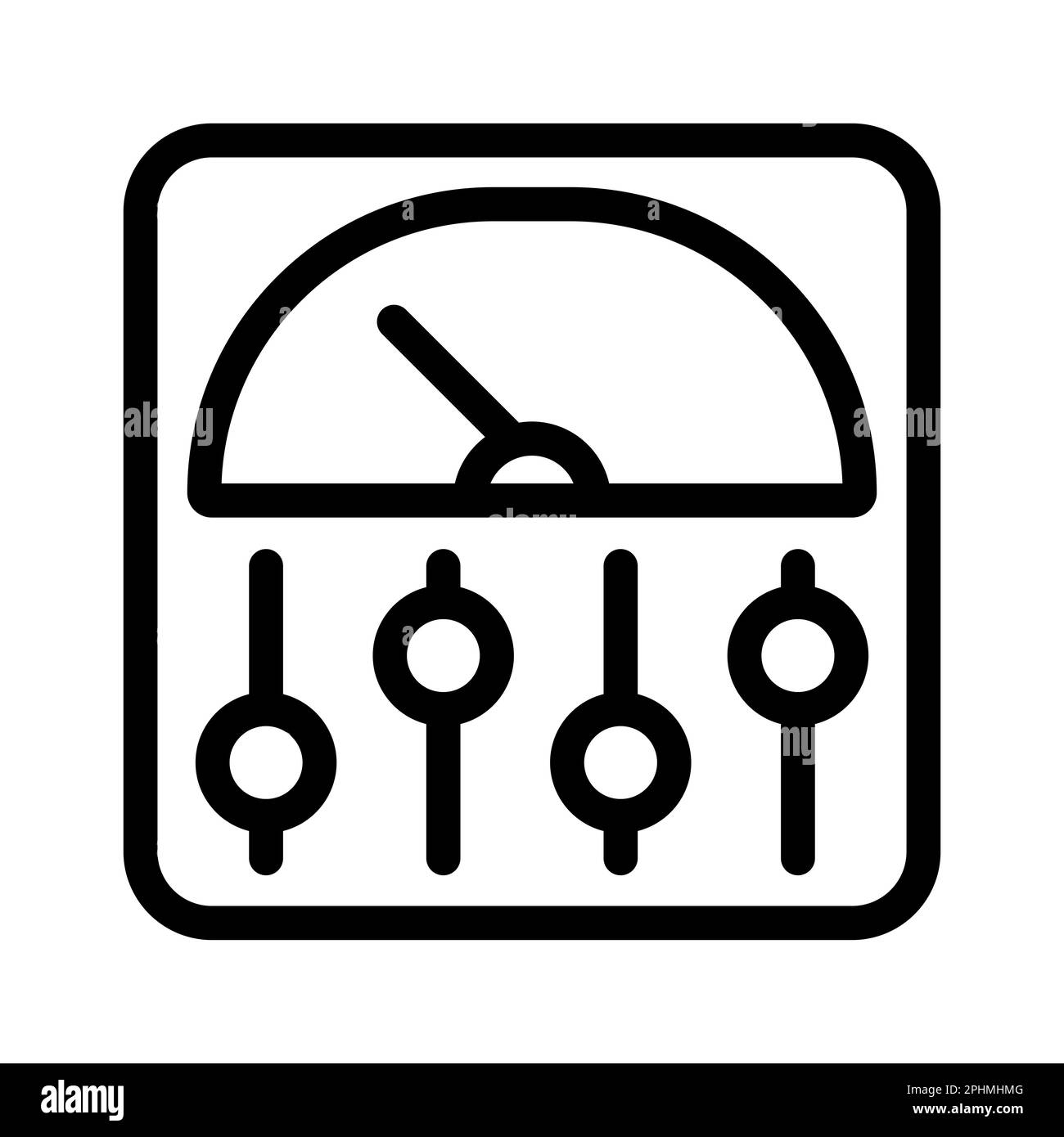 Control Panel Vector Thick Line Icon For Personal And Commercial Use Stock Photo - Alamy