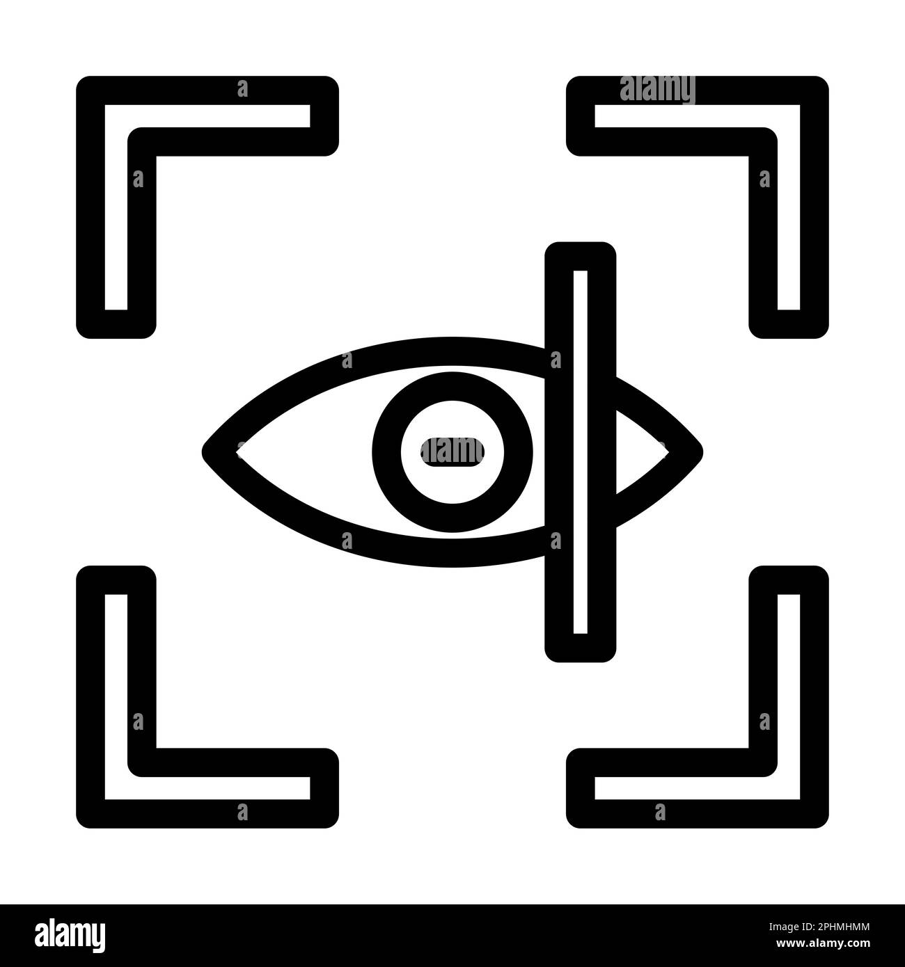 Eye Scanner Vector Thick Line Icon For Personal And Commercial Use ...