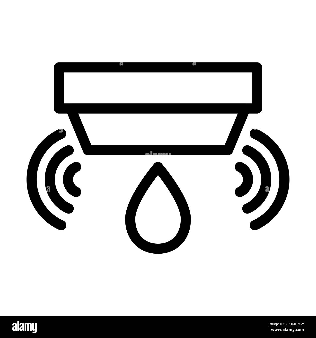 Flood Sensor Vector Thick Line Icon For Personal And Commercial Use ...