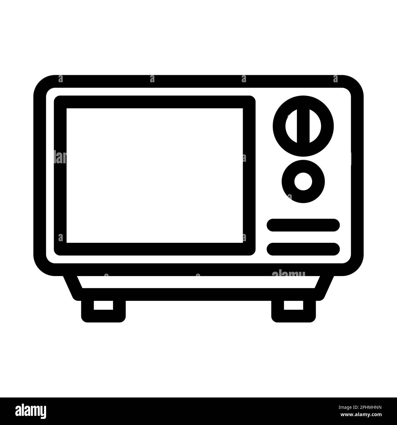 Microwave Vector Thick Line Icon For Personal And Commercial Use Stock ...