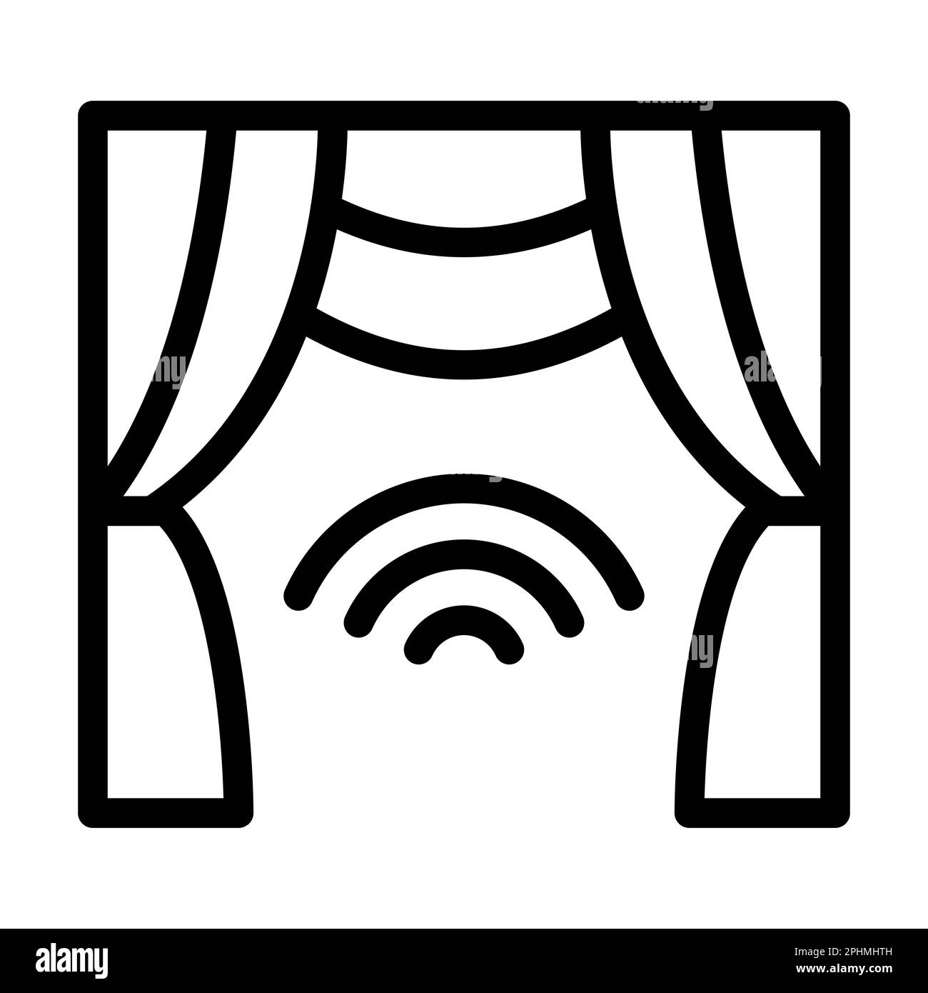 Smart Curtain Vector Thick Line Icon For Personal And Commercial Use Stock Photo - Alamy