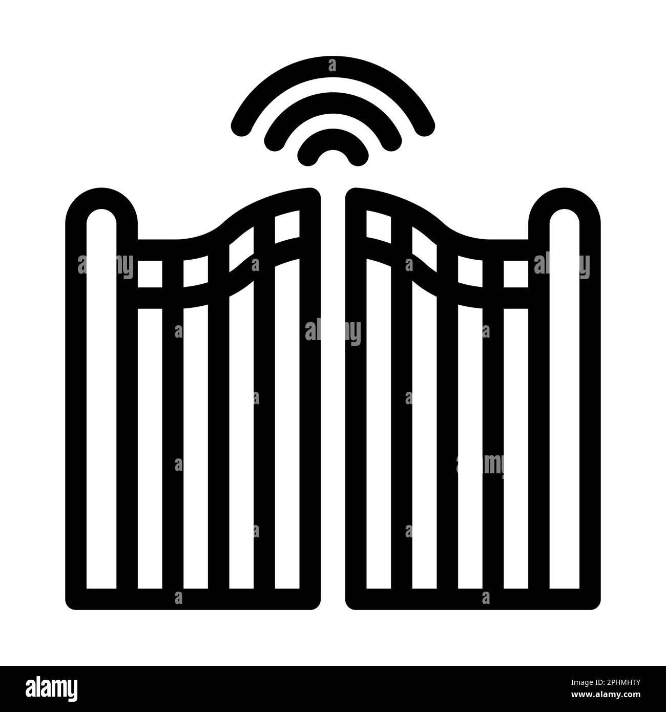 Gate Vector Thick Line Icon For Personal And Commercial Use Stock Photo - Alamy