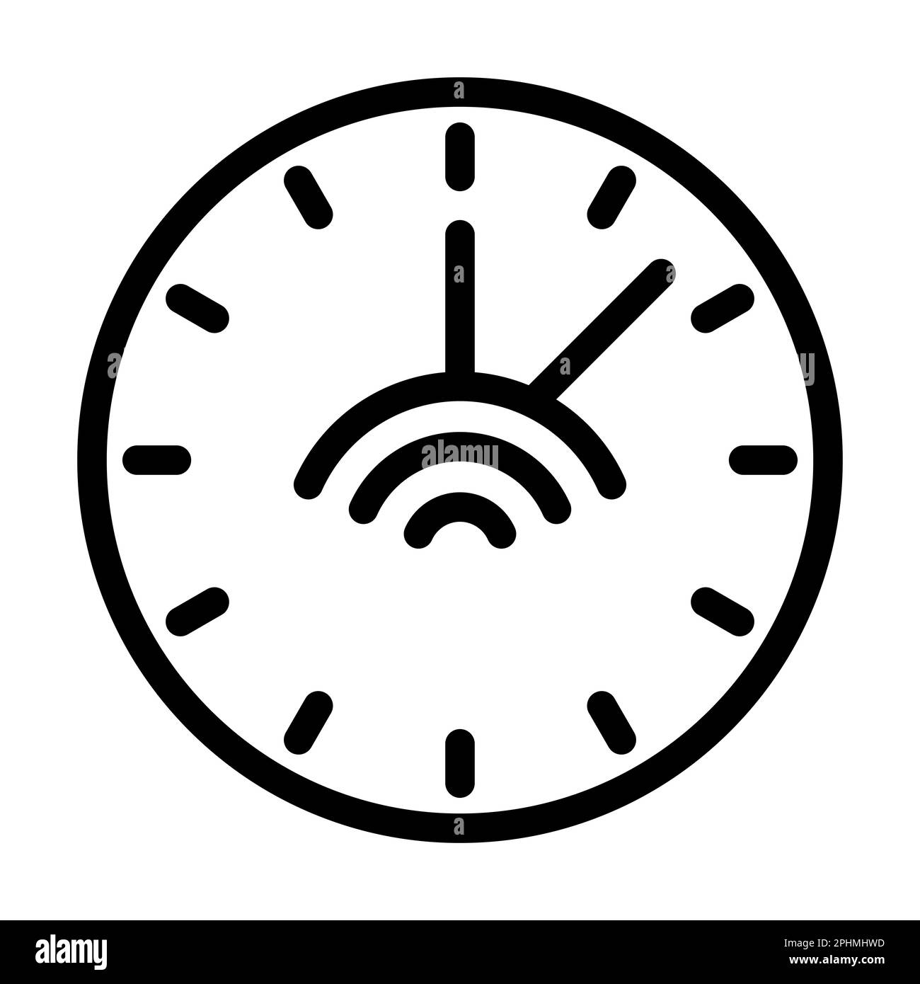 Smart Clock Vector Thick Line Icon For Personal And Commercial Use ...