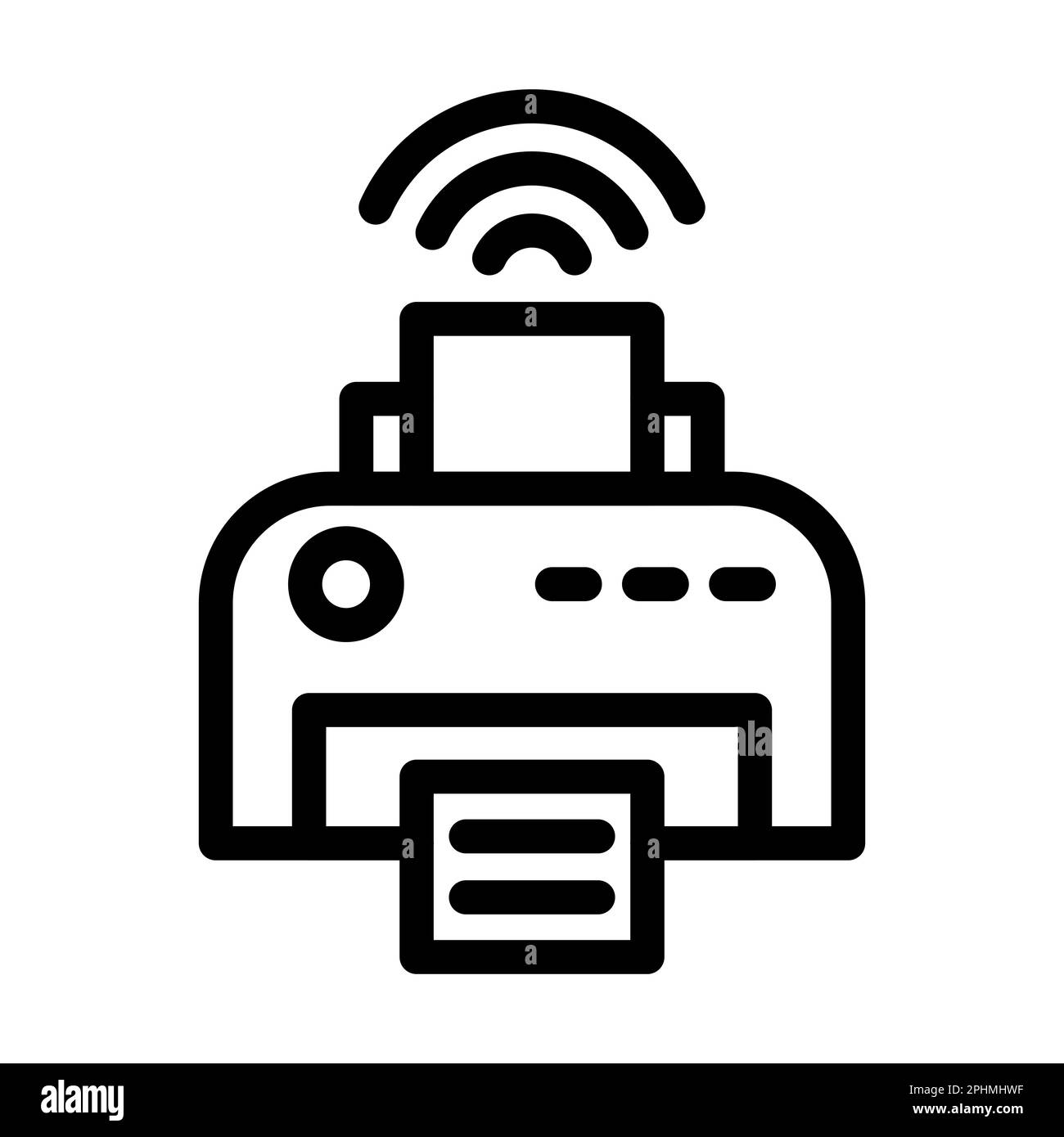 Smart Printer Vector Thick Line Icon For Personal And Commercial Use ...