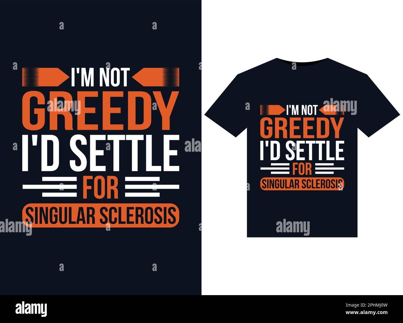 I'm Not Greedy Settle illustrations for print-ready T-Shirts design ...