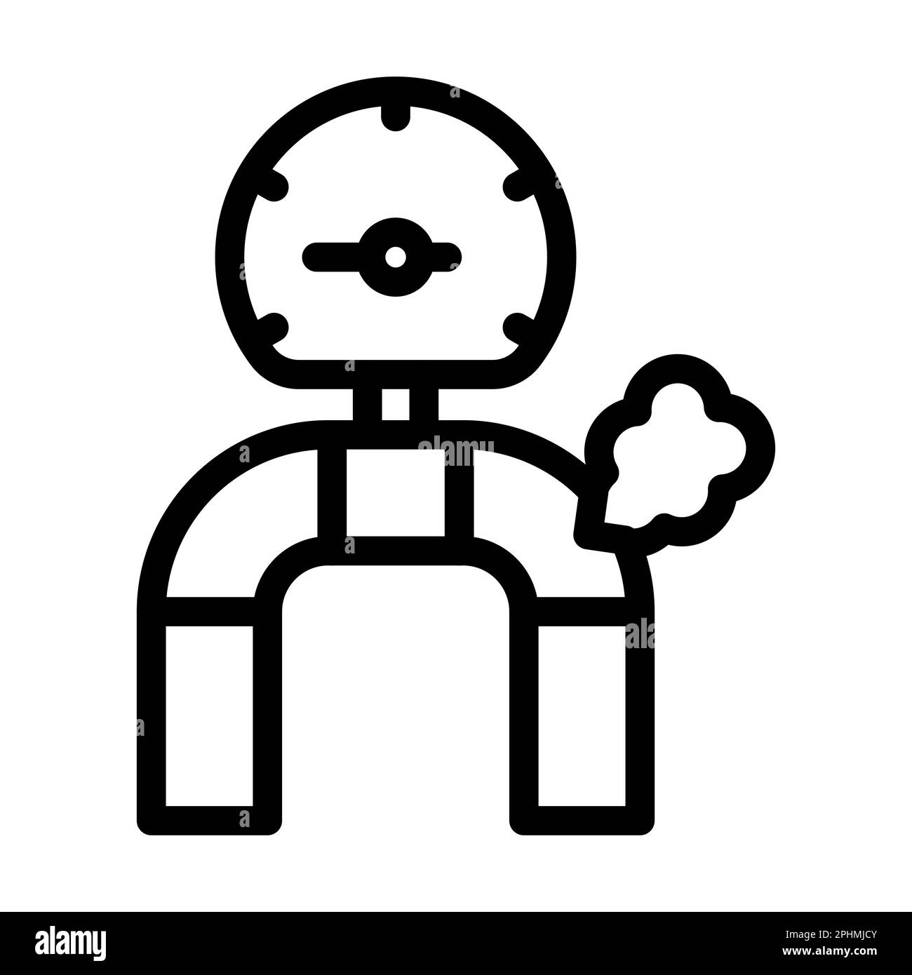 Gas Leak Vector Thick Line Icon For Personal And Commercial Use Stock Photo - Alamy