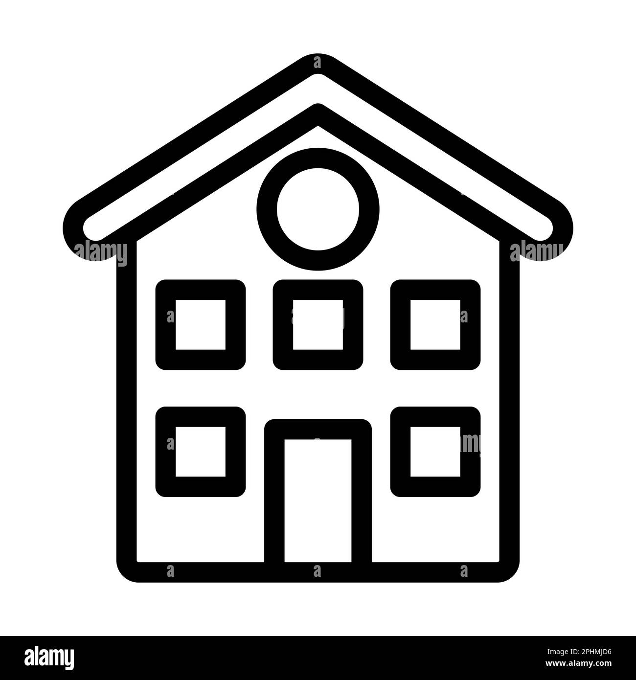 Residential User Vector Thick Line Icon For Personal And Commercial Use ...