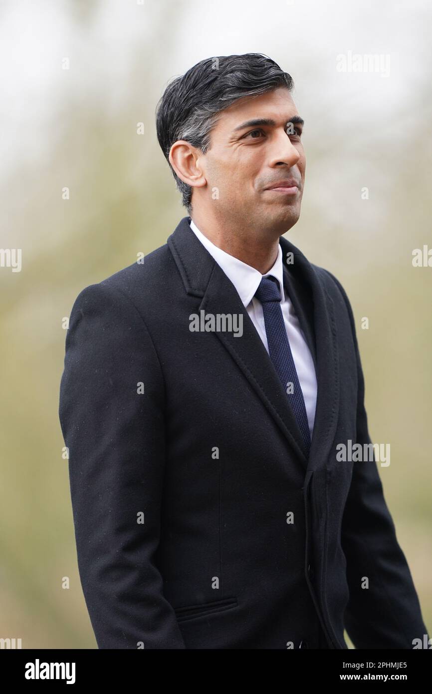 Prime Minister Rishi Sunak arrives for the funeral of former Speaker of ...