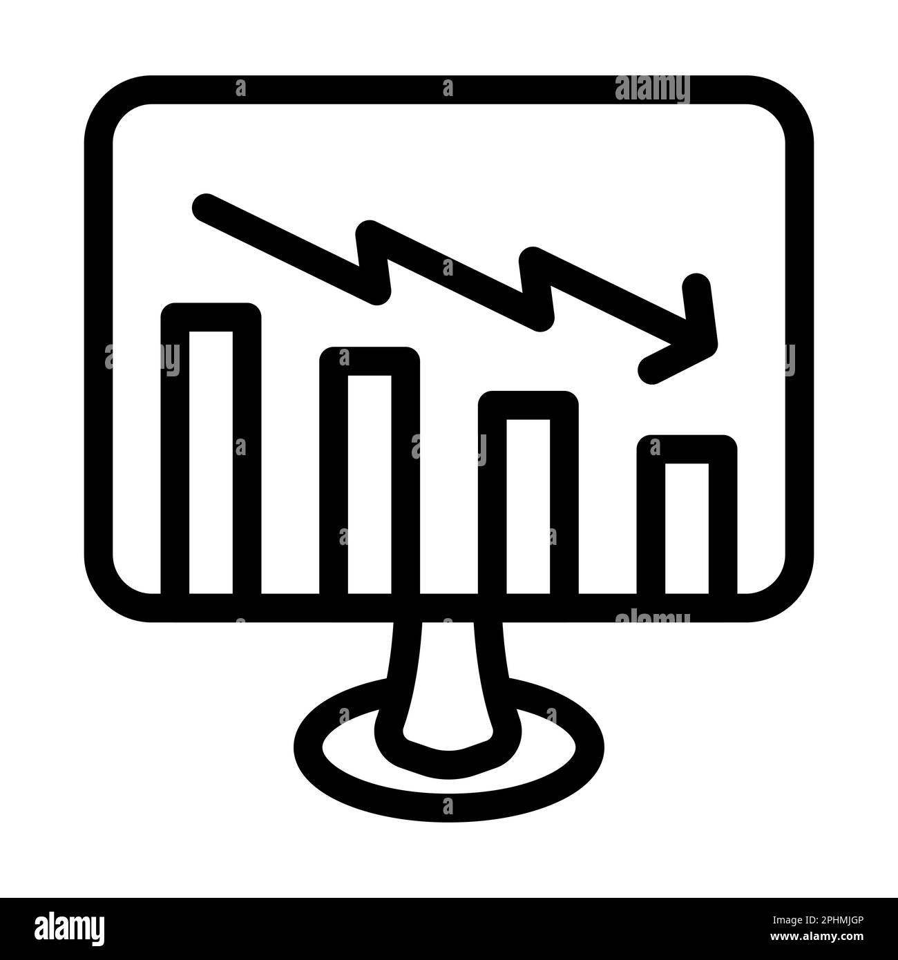 Decrease Vector Thick Line Icon For Personal And Commercial Use Stock ...