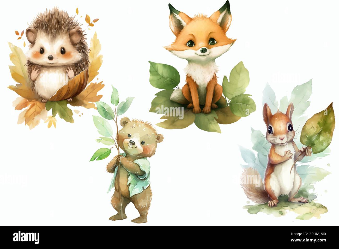 Bear in woodland Stock Vector Images - Alamy