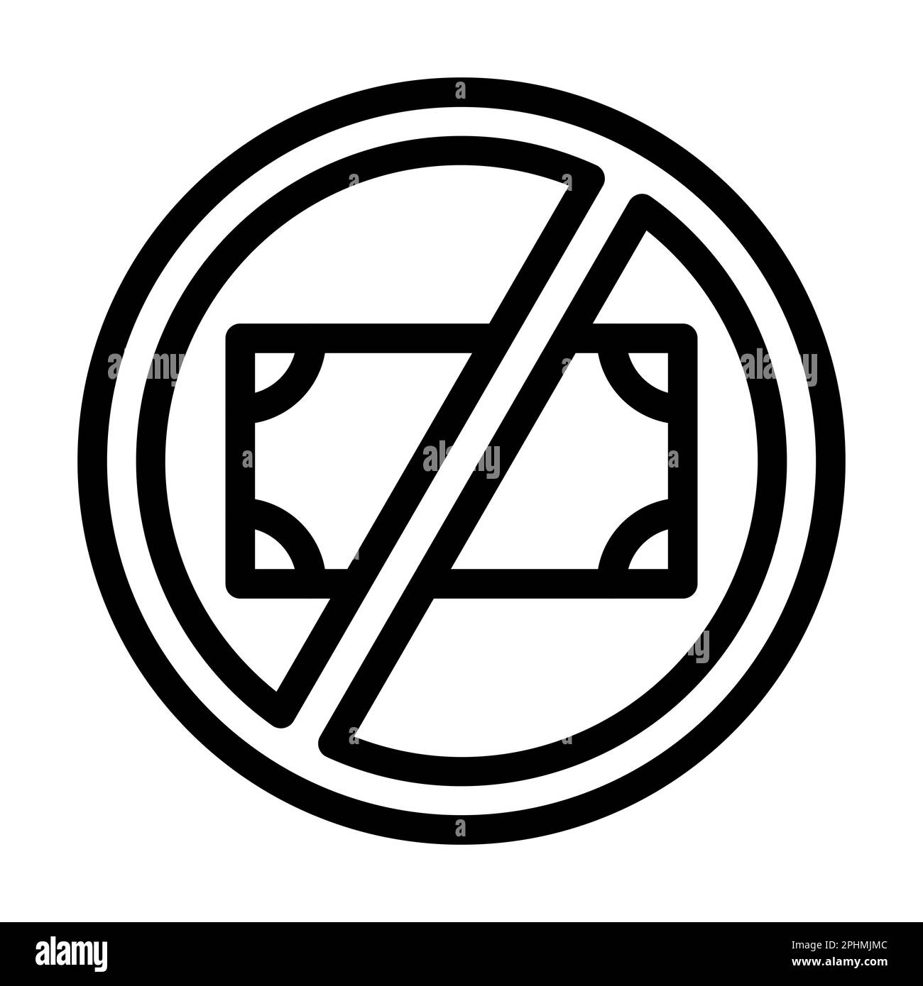 Stop Corruption Vector Thick Line Icon For Personal And Commercial Use Stock Photo - Alamy