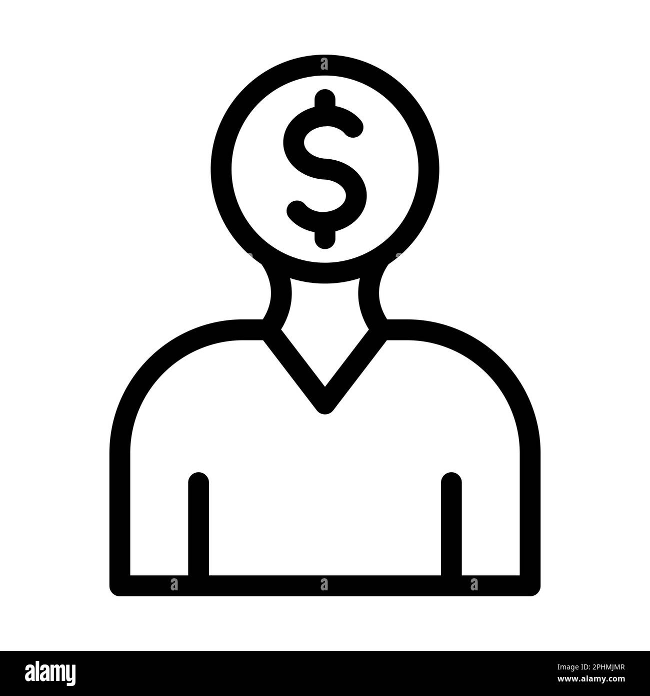 Corruptor Vector Thick Line Icon For Personal And Commercial Use Stock ...