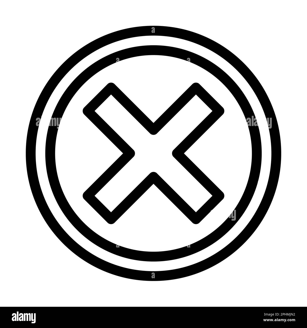 Refuse Vector Thick Line Icon For Personal And Commercial Use Stock ...