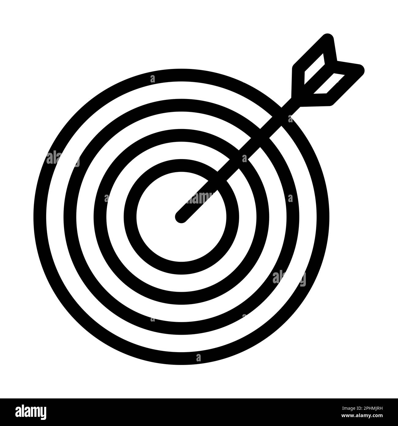 Target Vector Thick Line Icon For Personal And Commercial Use Stock Photo - Alamy