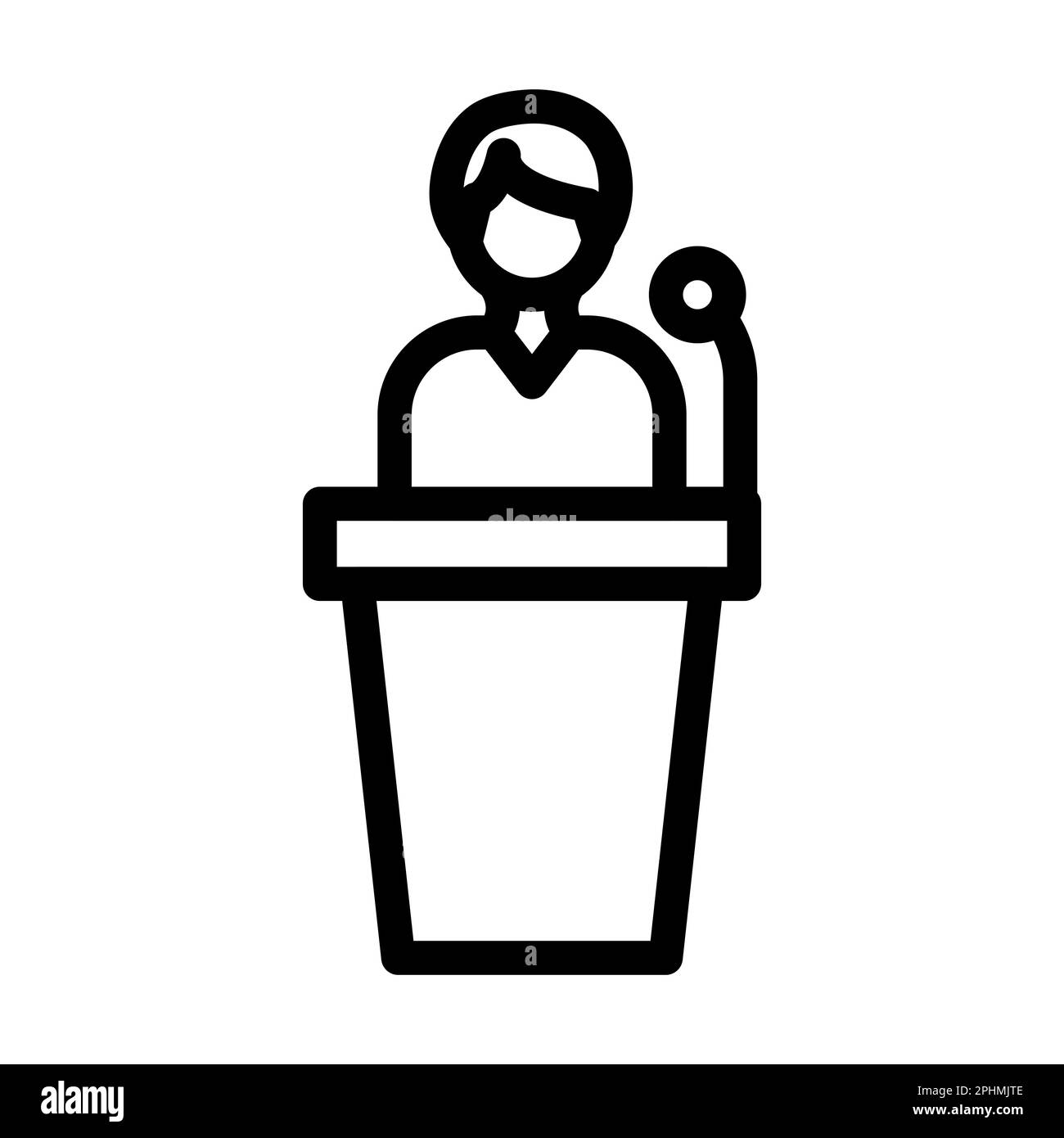 Speech Vector Thick Line Icon For Personal And Commercial Use Stock ...