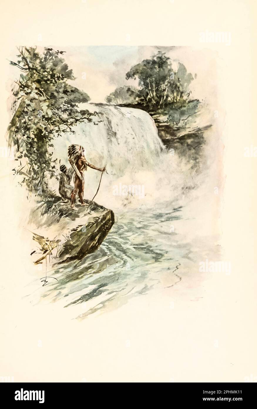 Minnehaha falls illustrated hi-res stock photography and images - Alamy