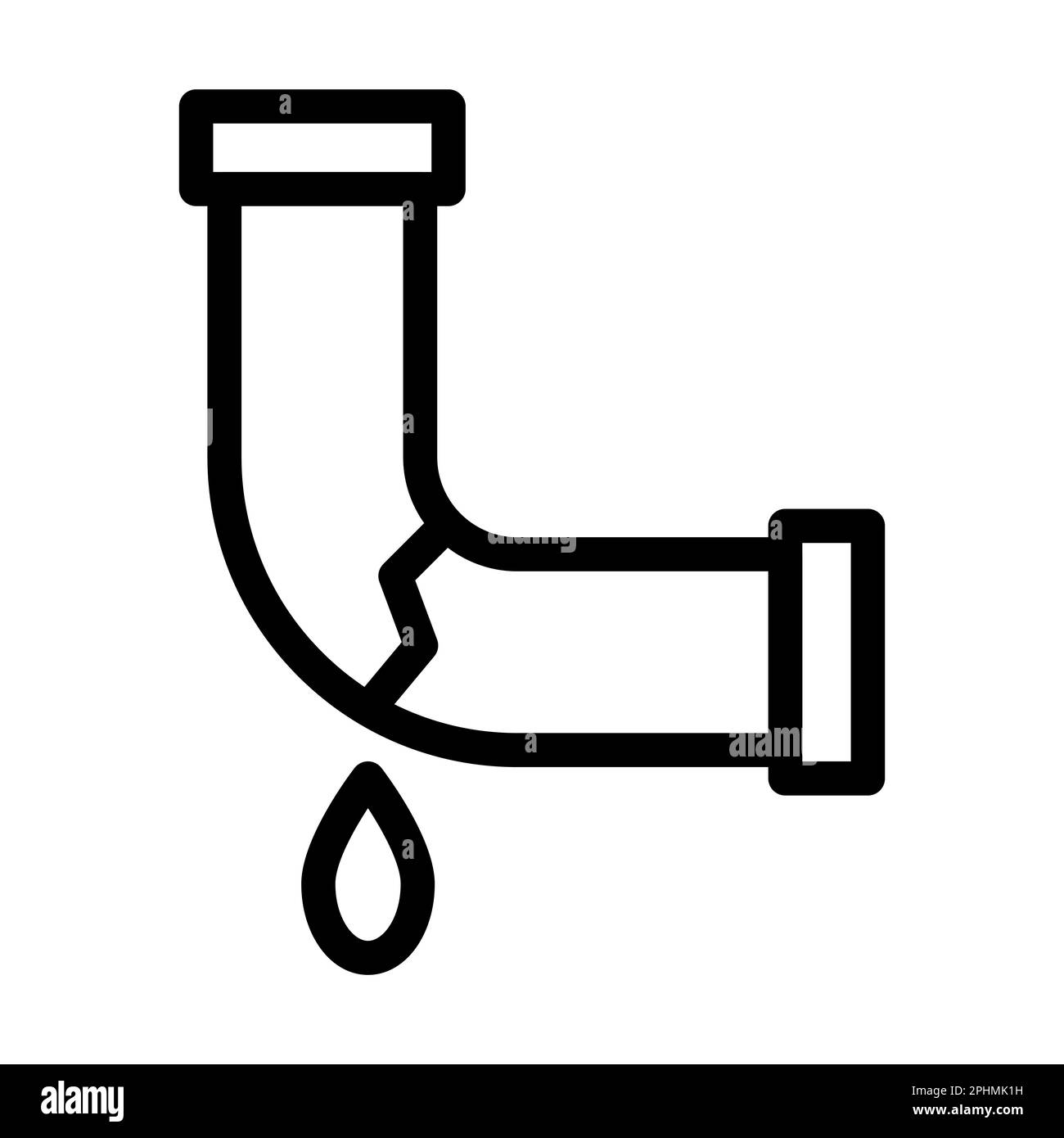 Leakage Vector Thick Line Icon For Personal And Commercial Use Stock ...