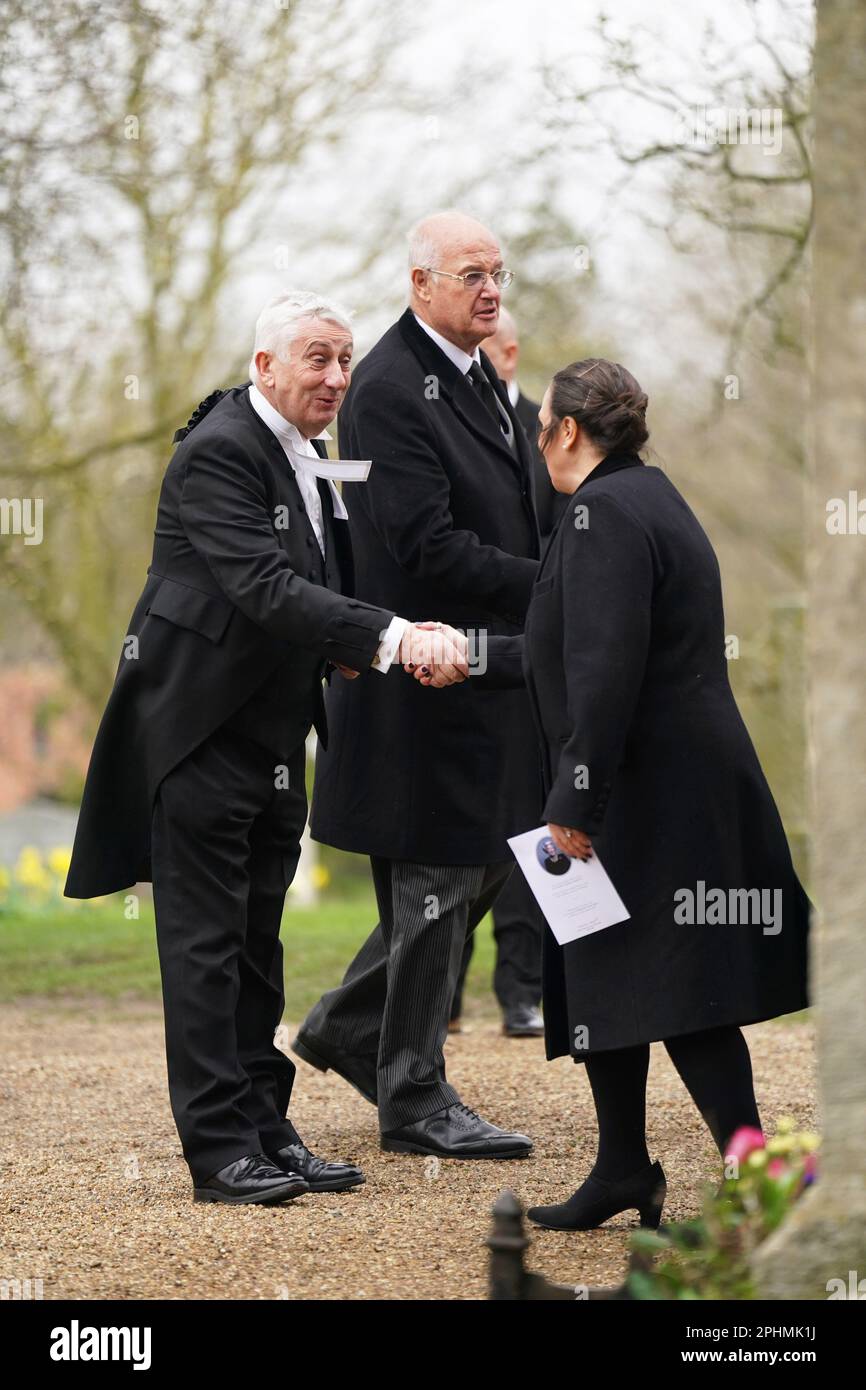 Speaker of the House of Commons, Sir Lindsay Hoyle (left) arrives for ...