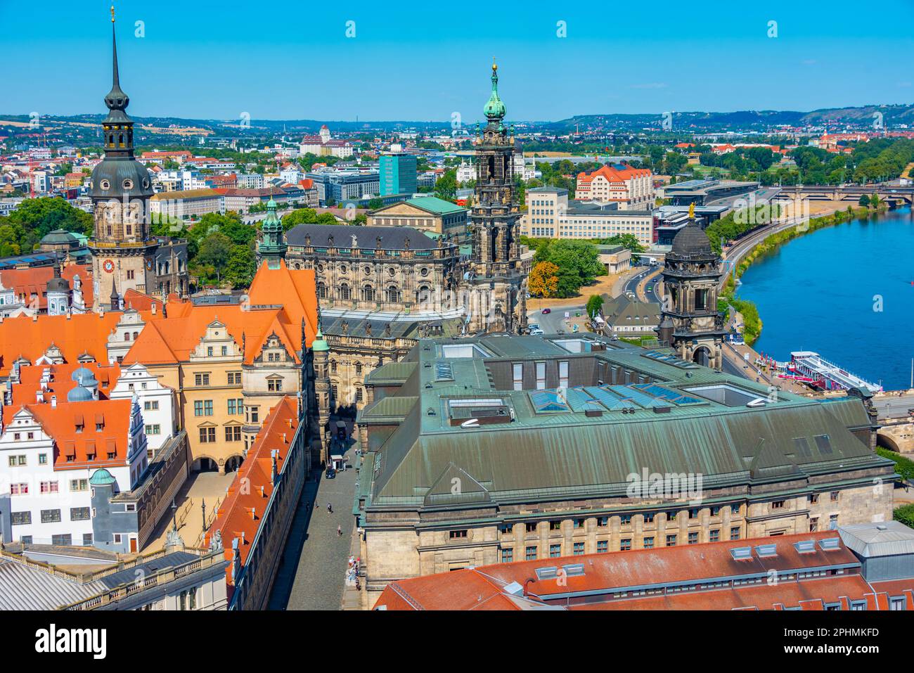 Aerial view of German town Dresden Stock Photo - Alamy