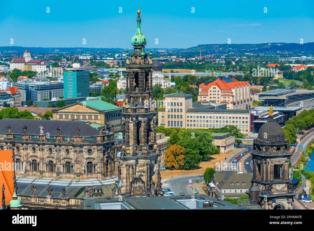 Aerial view of German town Dresden Stock Photo - Alamy