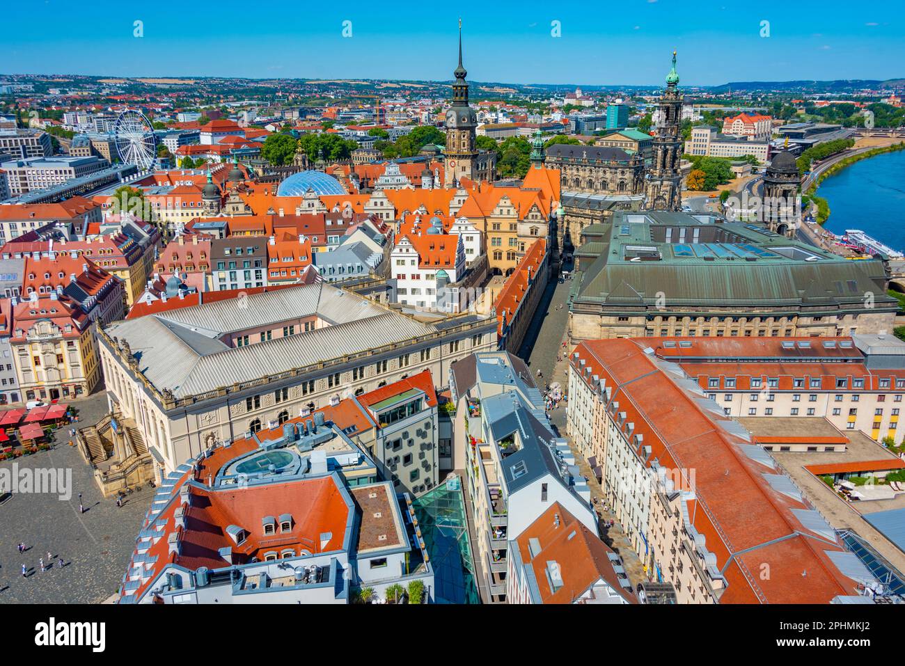 Aerial view of German town Dresden Stock Photo - Alamy