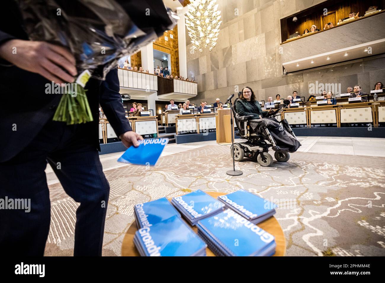 ARNHEM - Carla Claassen (SP) in the province hall of Gelderland where ...