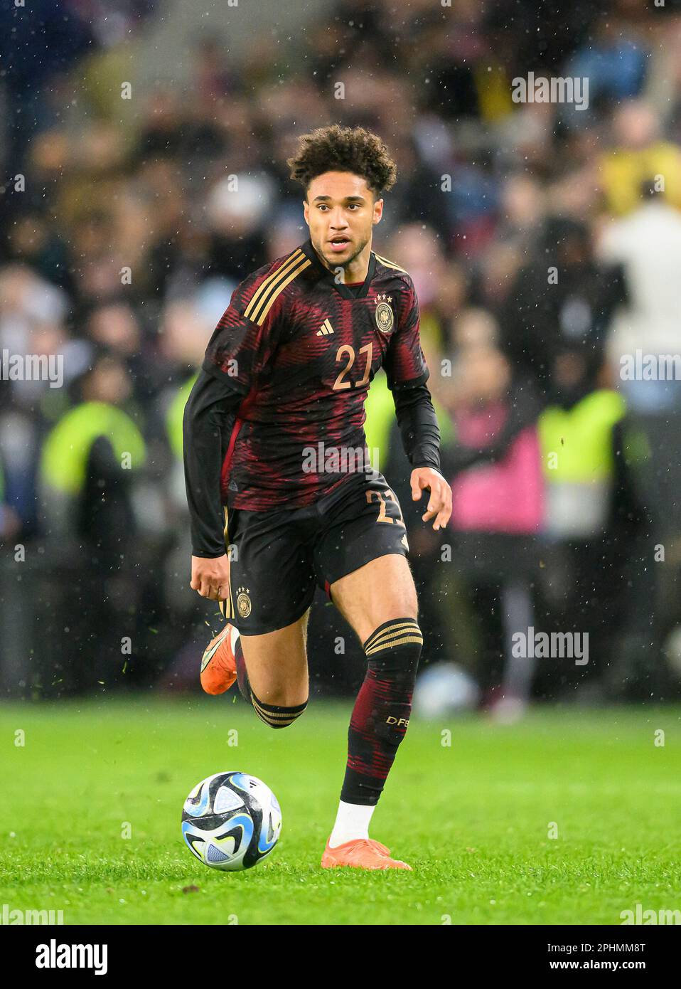 Kevin SCHADE (GER) action, soccer Laenderspiel, friendly match, Germany ...