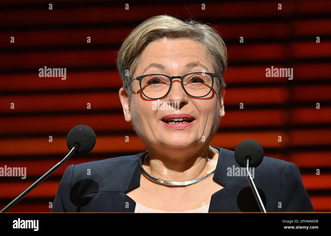 Weimar, Germany. 29th Mar, 2023. Bettina Limperg, President of the ...