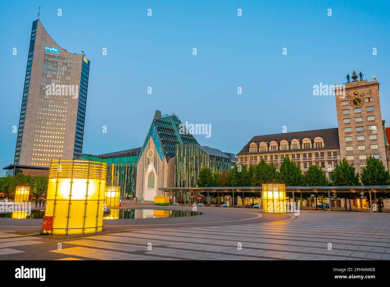Sunrise view of the university of Leipzig in Germany Stock Photo - Alamy
