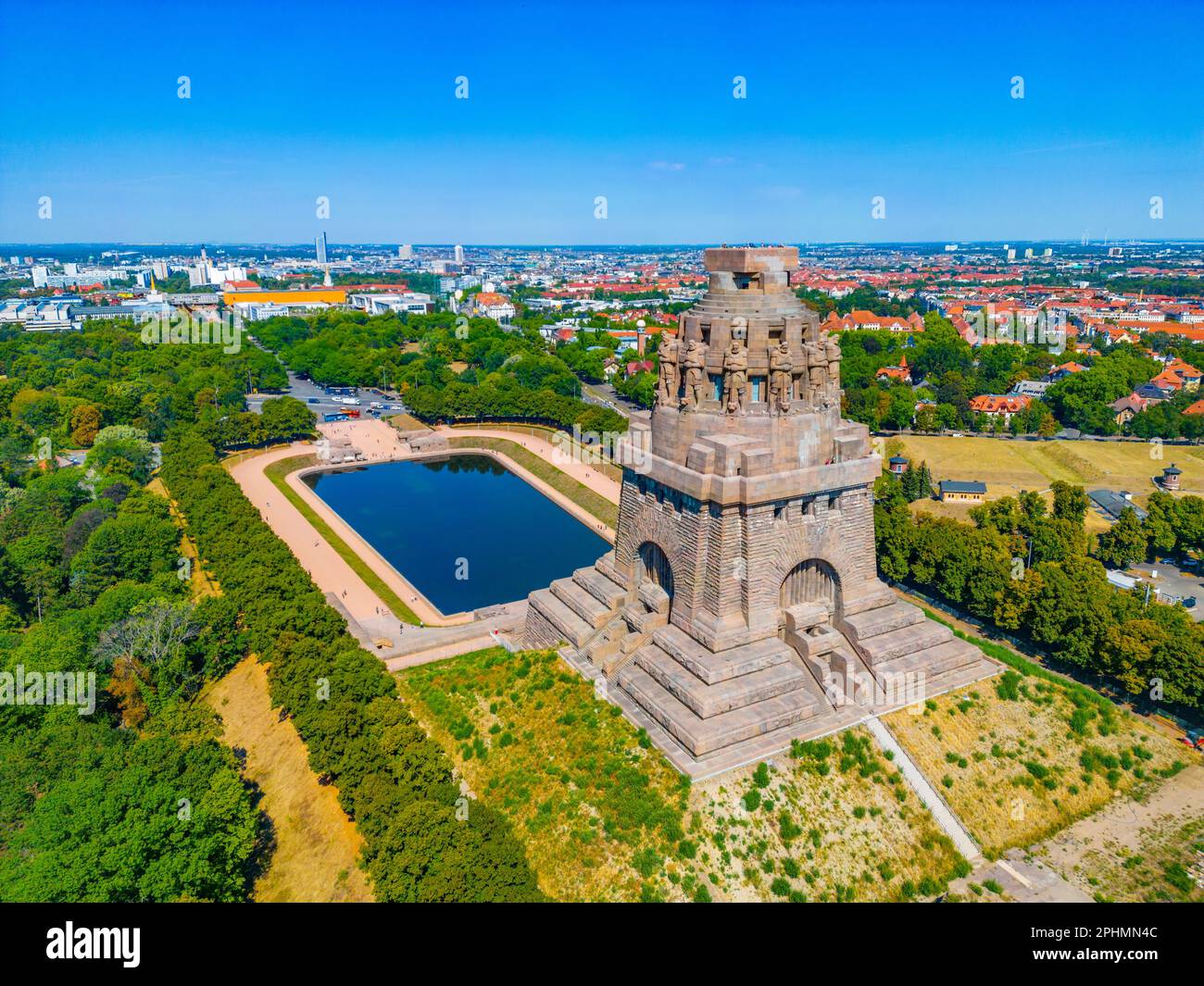 Monument to the Battle of the Nations in German town Leipzig Stock ...