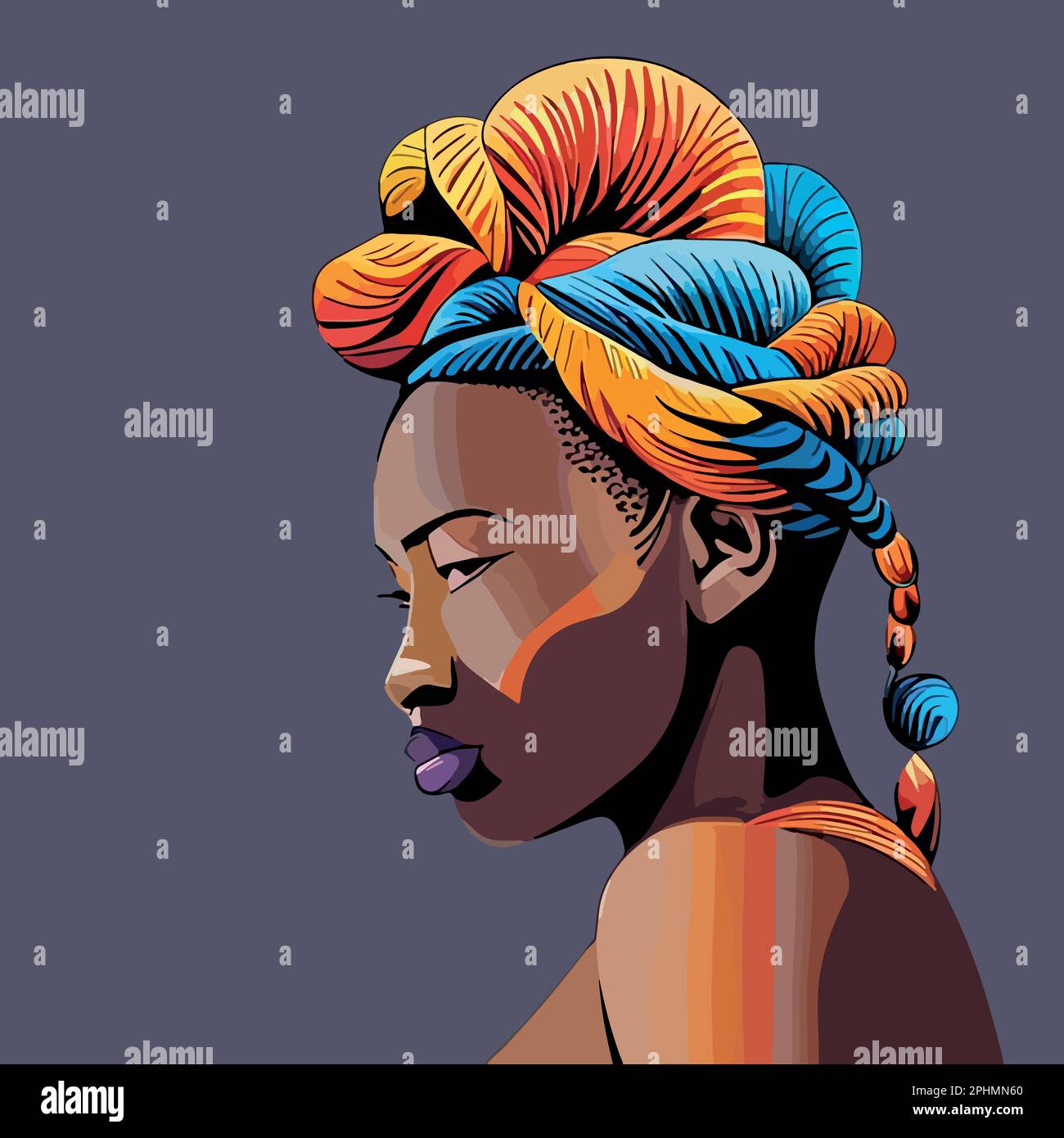 African Warrior Princess Drawing