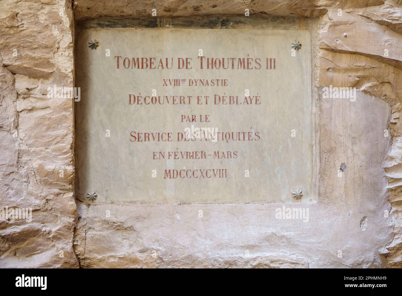 Tomb of Thuthmoses III in The Valley of The Kings, Luxor Egypt Stock ...