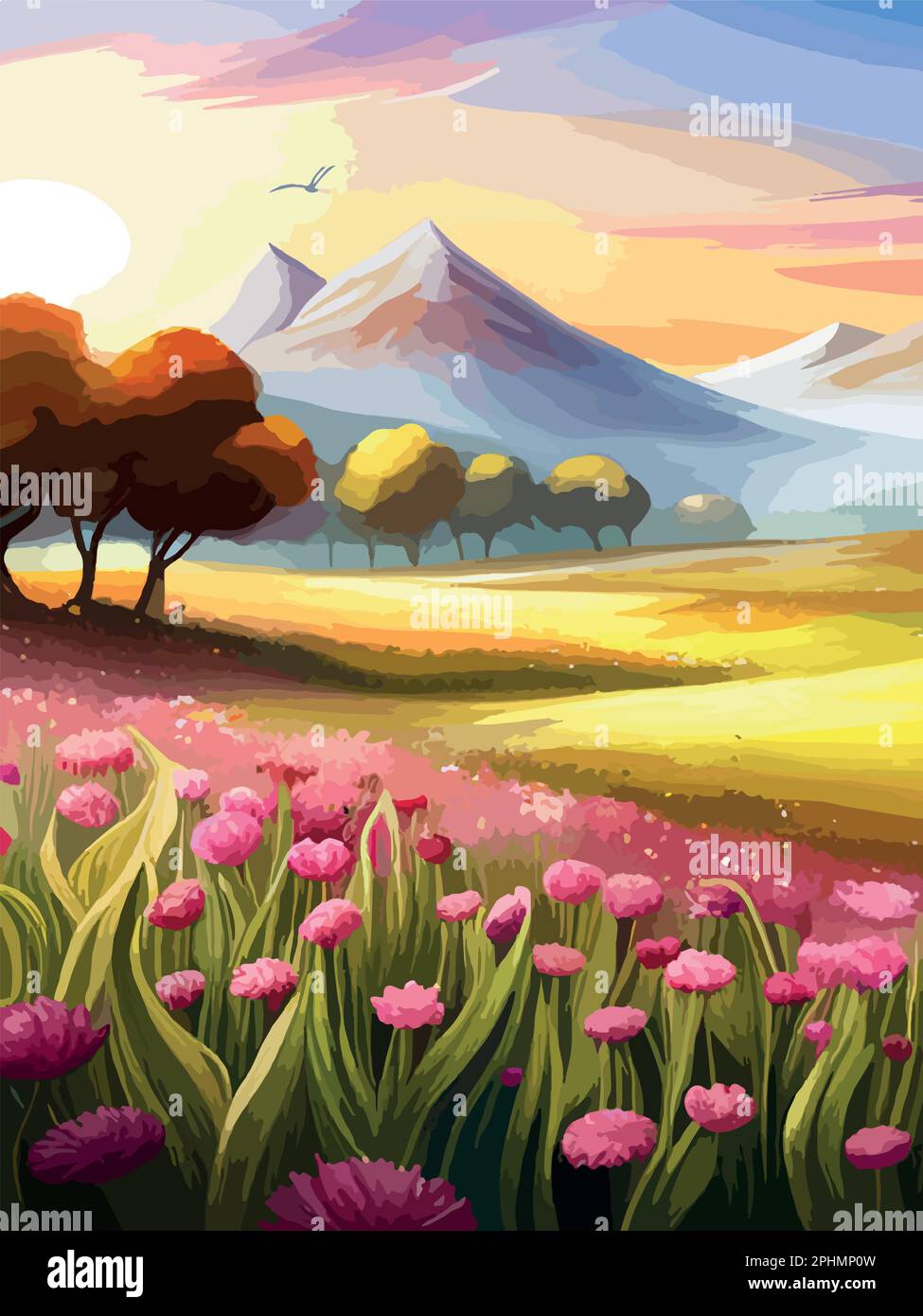 May orchard Stock Vector Images - Alamy