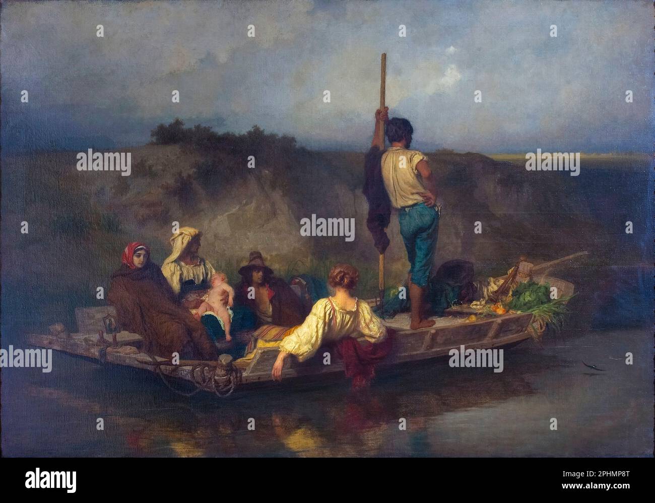 Ernest Hébert, The Mal’aria, painting in oil on canvas, 1848-1849 Stock ...