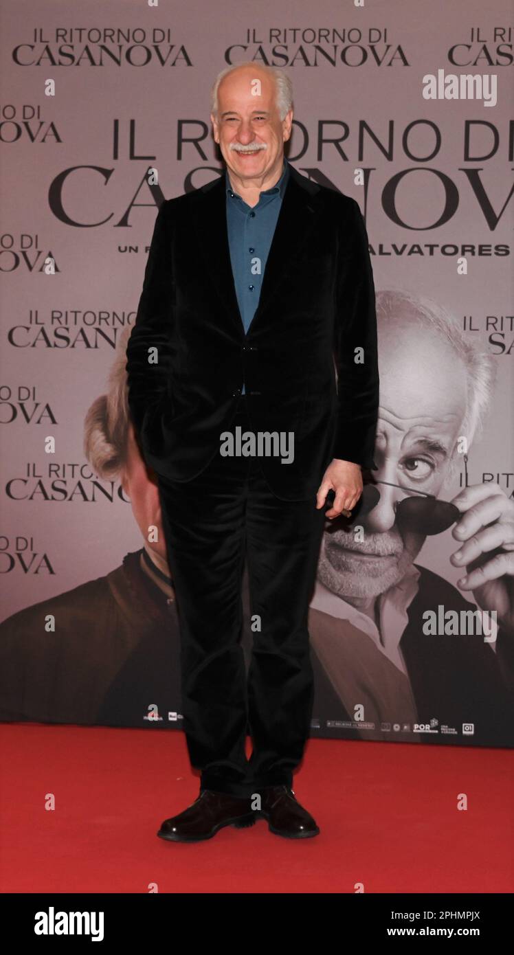 Milan, . 28th Mar, 2023. Milano, Italy The return of CASANOVA film ...