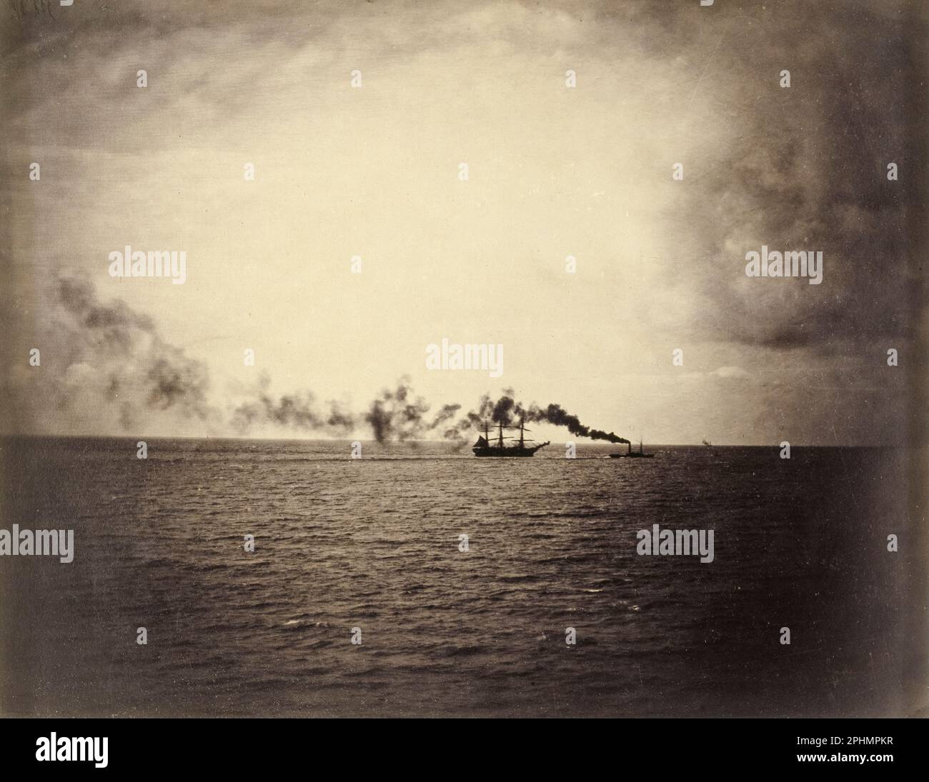 Gustave Le Gray, Steamboat, albumen print from a collodion glass ...