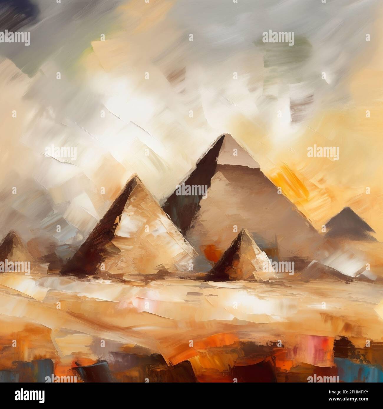 Ancient egypt oil illustration hi-res stock photography and images - Alamy