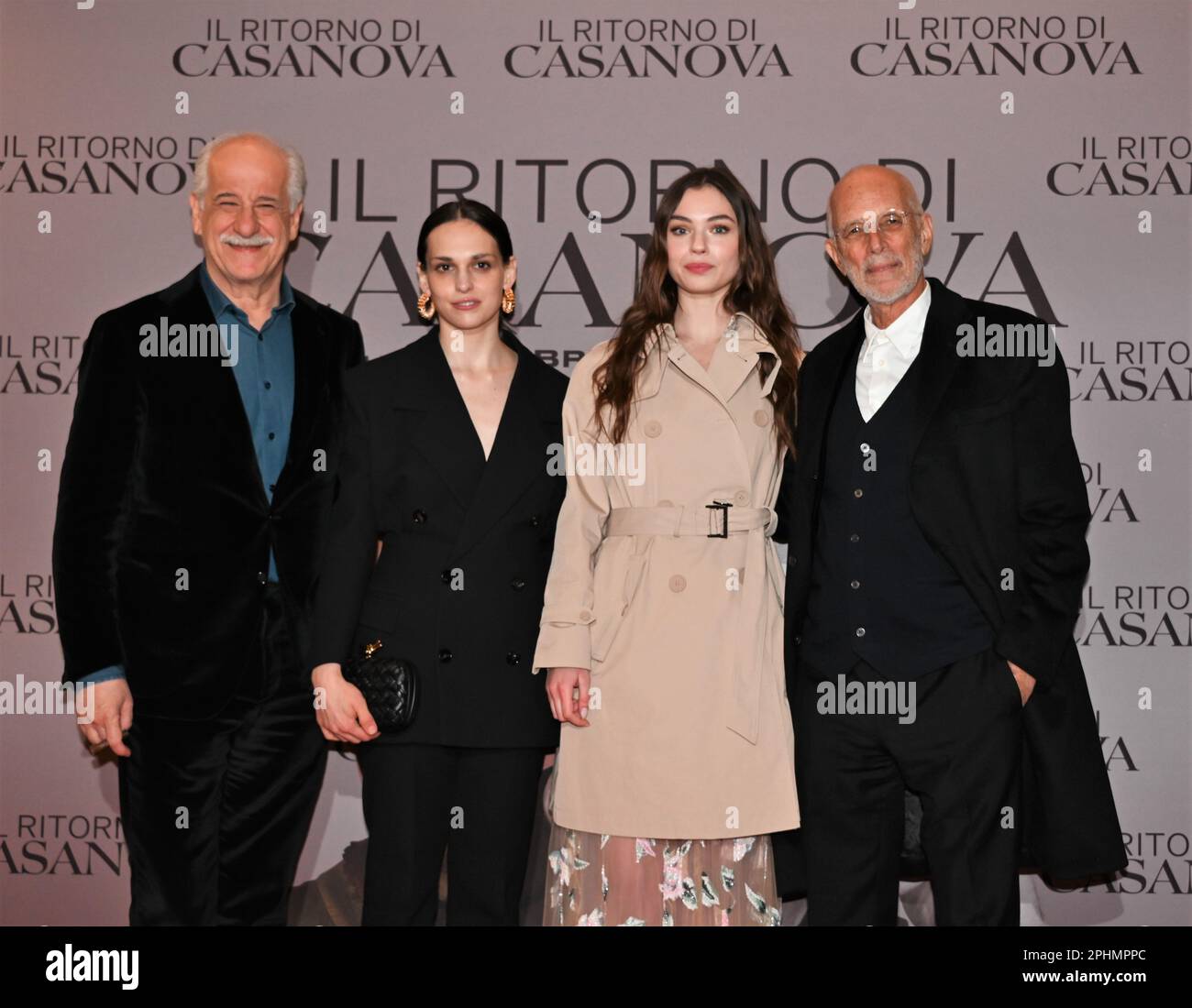 Milan, . 28th Mar, 2023. Milano, Italy The return of CASANOVA film ...