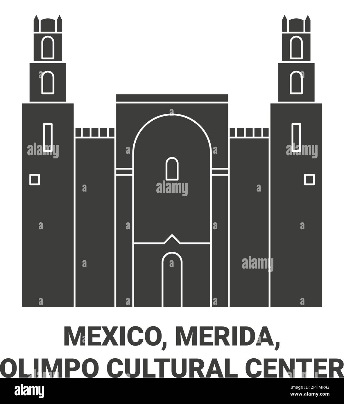Mexico, Merida,Olimpo Cultural Center travel landmark vector ...