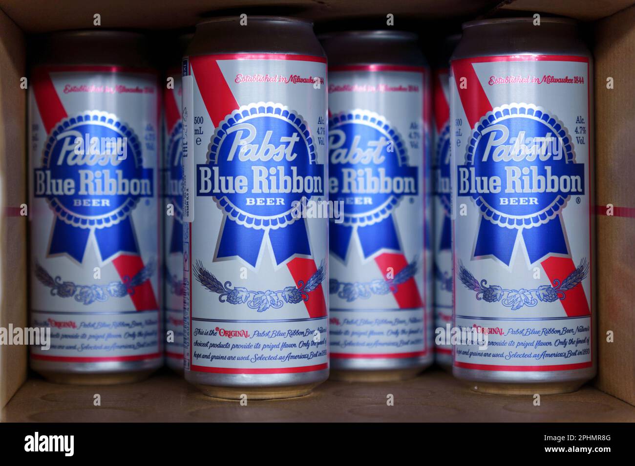 Pabst blue ribbon logo hi-res stock photography and images - Alamy