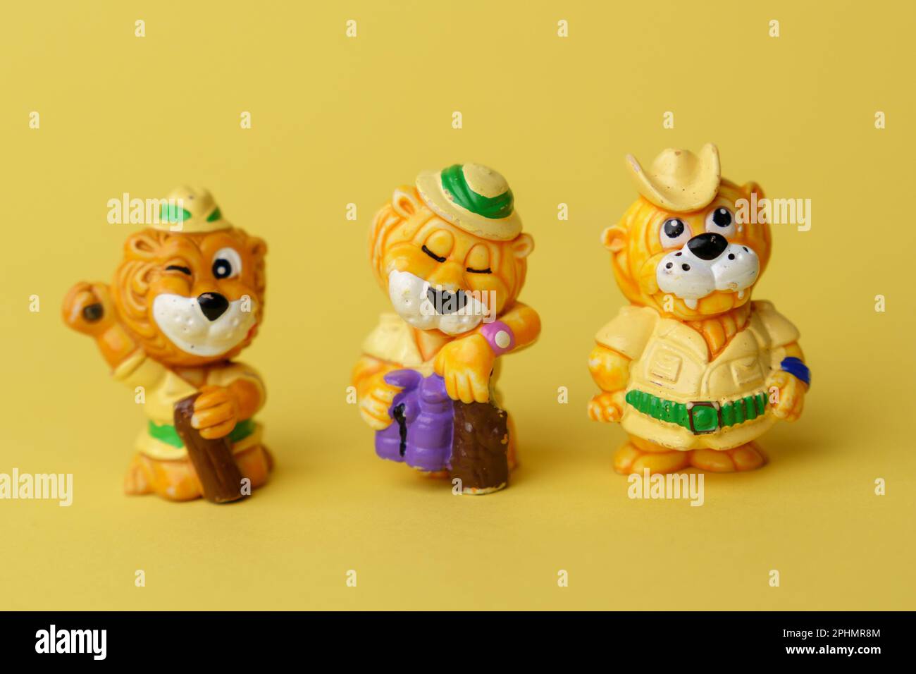 Tyumen, Russia-February 15, 2023: Kinder Surprise lions. Kinder ...