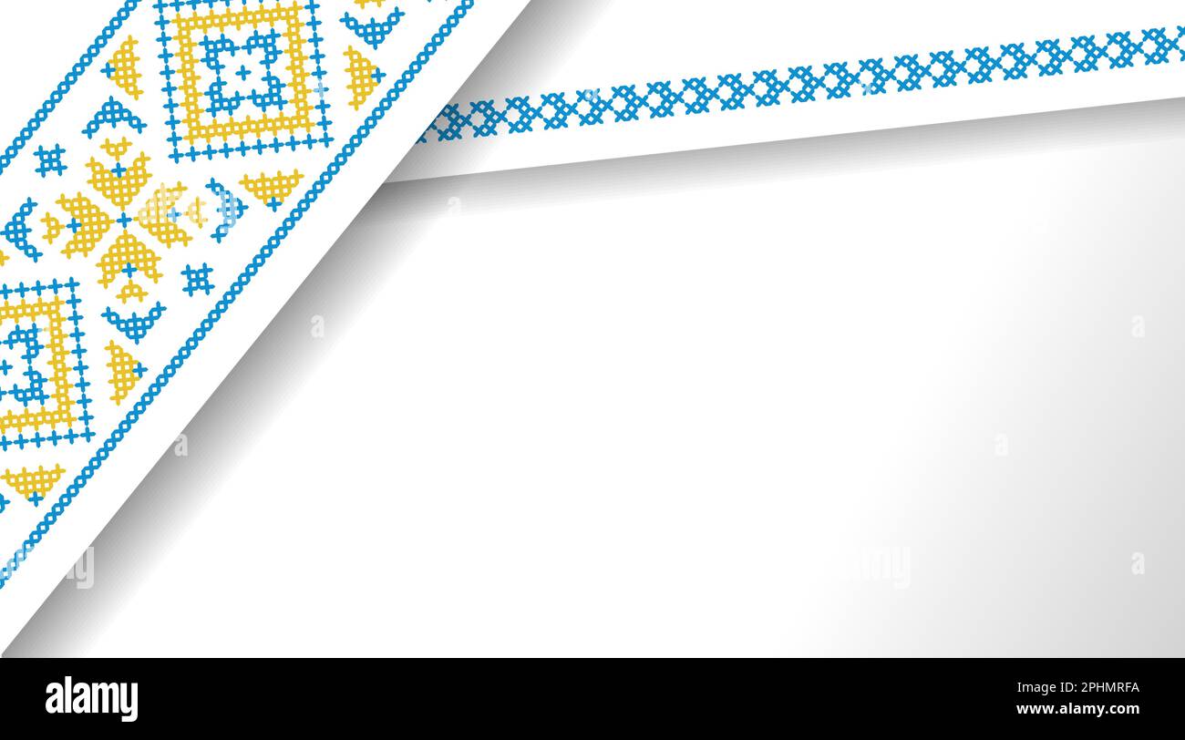 Ukrainian minimalistic vector background, banner, poster with paper ...